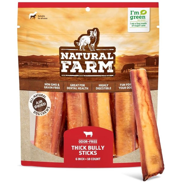 BEST BULLY STICKS 6-in Thick Bully Sticks Dog Treats, 18 count - Chewy.com
