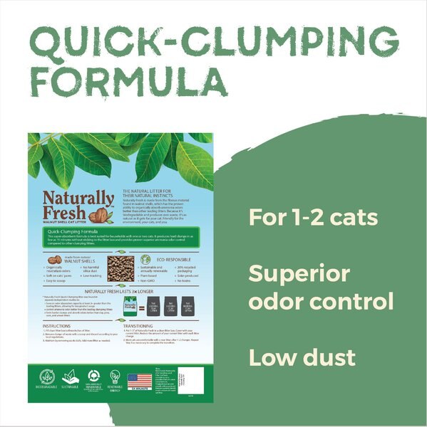 NATURALLY FRESH Quick Clumping Unscented Cat Litter, 40-lb bag - Chewy.com