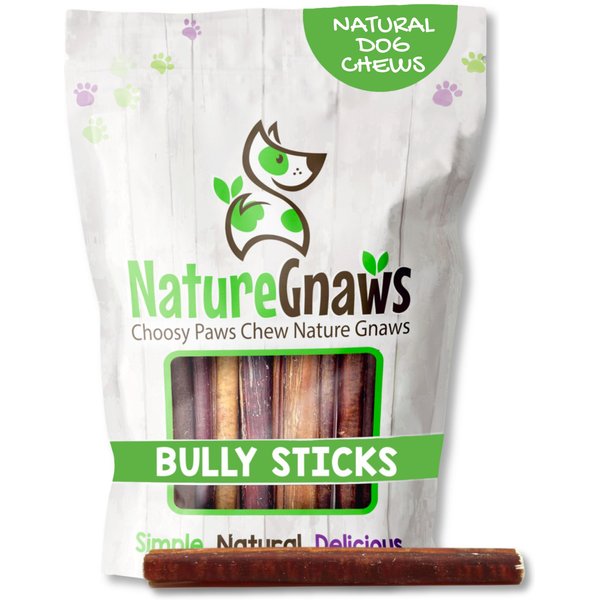 NATURAL FARM Braided Power Beef Bully Sticks Dog Treats, 6-in, 10 count ...