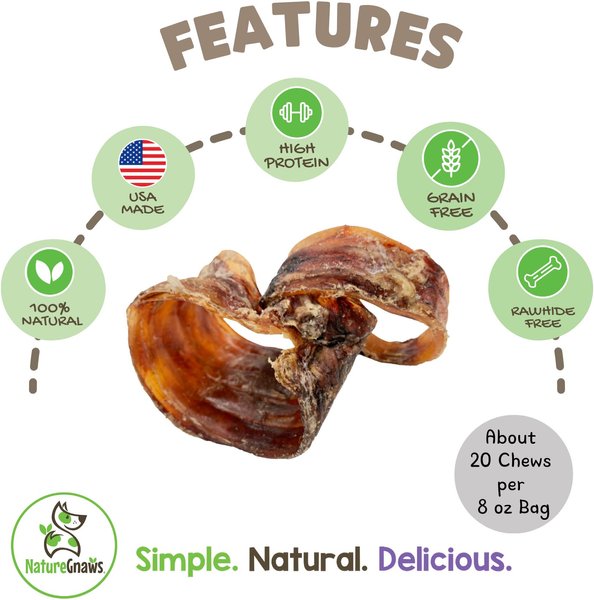 NATURE GNAWS USA Bison Trachea Rings Natural Dog Chew Treats, 16-oz bag ...