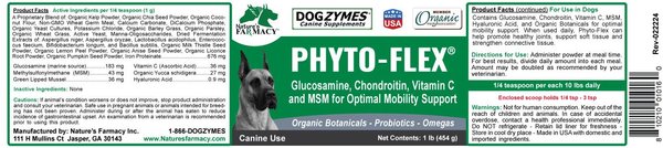 NATURE'S FARMACY Dogzymes Phyto Flex Dog Supplement, 1-lb jar - Chewy.com