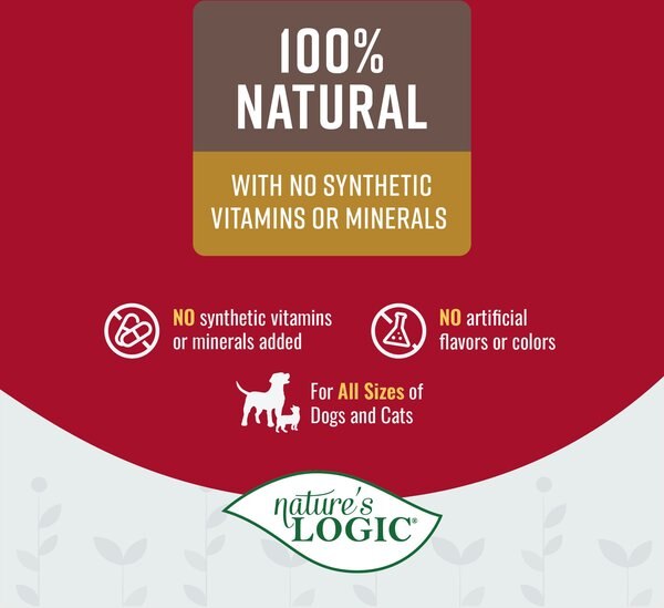 NATURE'S LOGIC 100% Natural Beef Crumble Dry Dog & Cat Food Topper, 8 ...