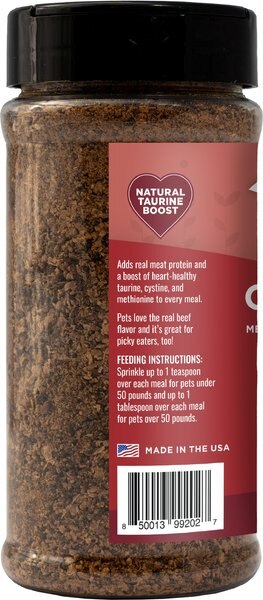 NATURE'S LOGIC 100% Natural Beef Crumble Dry Dog & Cat Food Topper, 8 ...