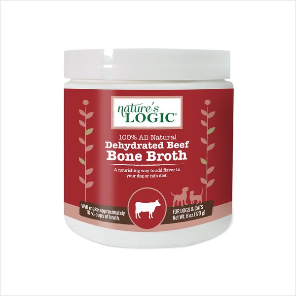 NATURE'S LOGIC 100% Natural Dehydrated Beef Bone Broth Dog & Cat Food ...