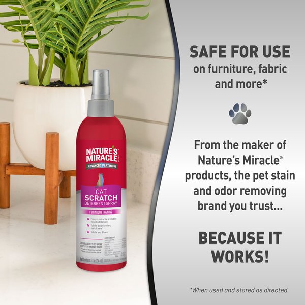 NATURE'S MIRACLE Advanced Platinum Cat Scratch Deterrent Spray, 8-fl oz ...