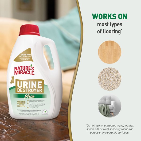 NATURE'S MIRACLE Cat Urine Destroyer Plus Enzymatic Formula Stain ...