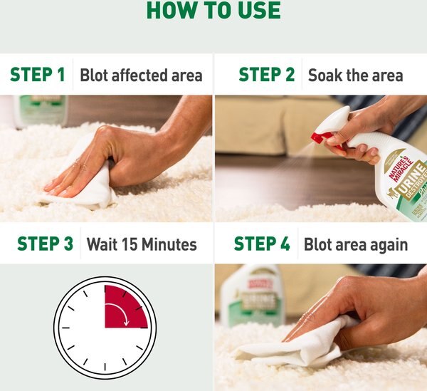 NATURE'S MIRACLE Cat Urine Destroyer Plus Enzymatic Formula Stain ...