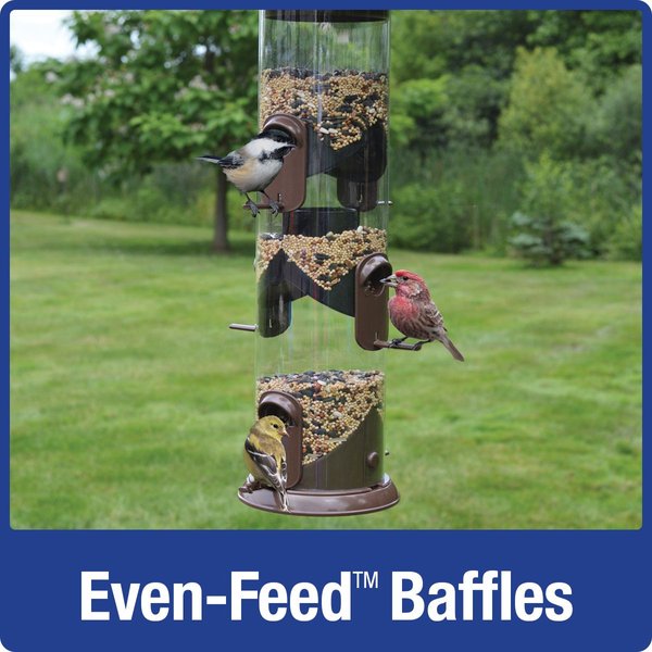 NATURES WAY BIRD PRODUCTS Wide Deluxe Funnel Flip Top Bird Feeder ...