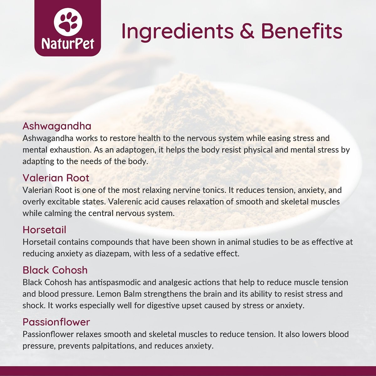 NATURPET Be Calm Stress, Anxiety & Behavioral Relief Supplement for ...