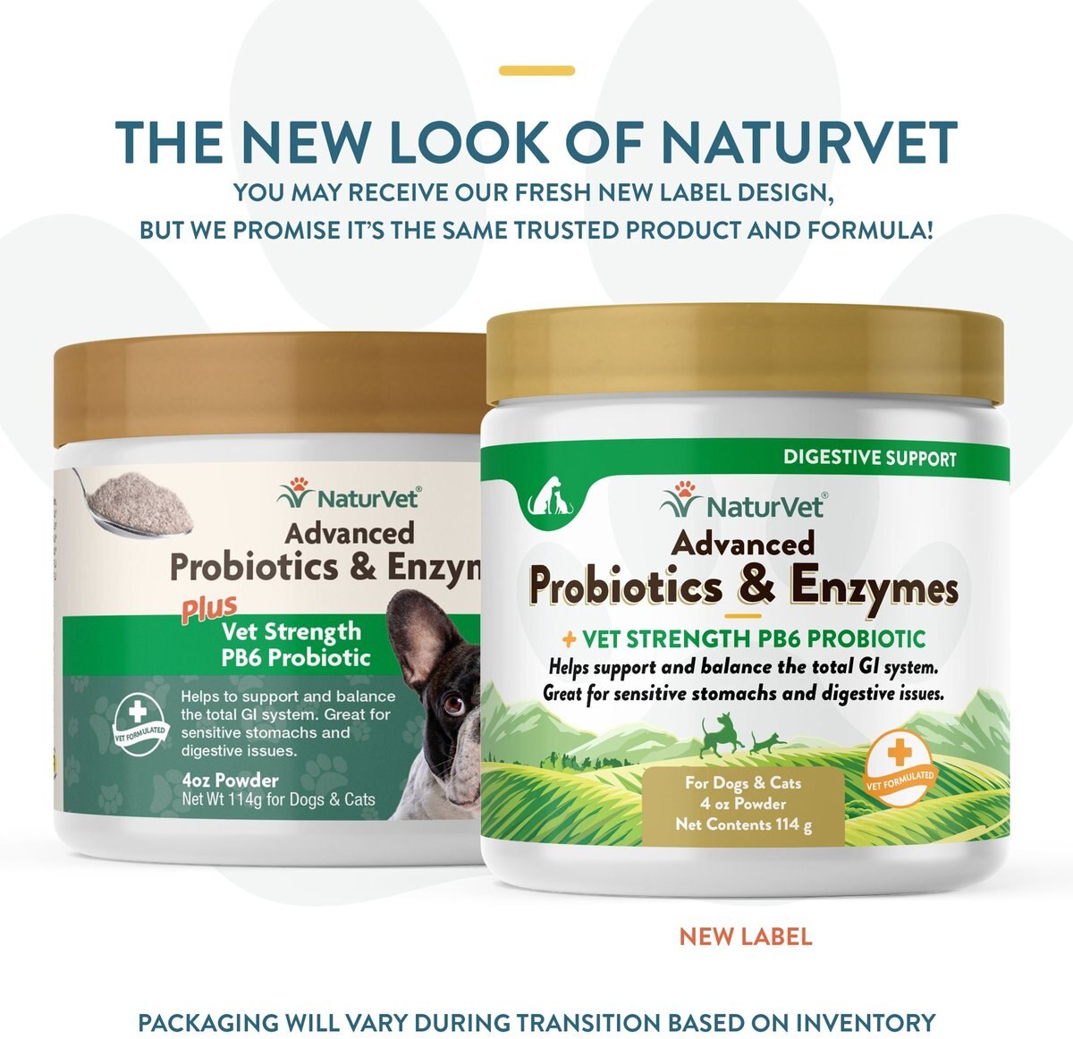 NATURVET Advanced Probiotics & Enzymes Plus Vet Strength PB6 Probiotic ...
