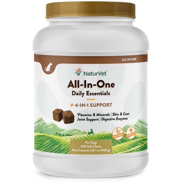 NATURVET All-in-One Soft Chews Multivitamin for Dogs, 240 count - Chewy.com