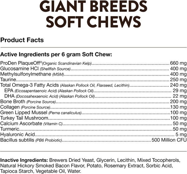 NATURVET Breed Specific Giant Breeds Supplement for Dogs, 50 count ...