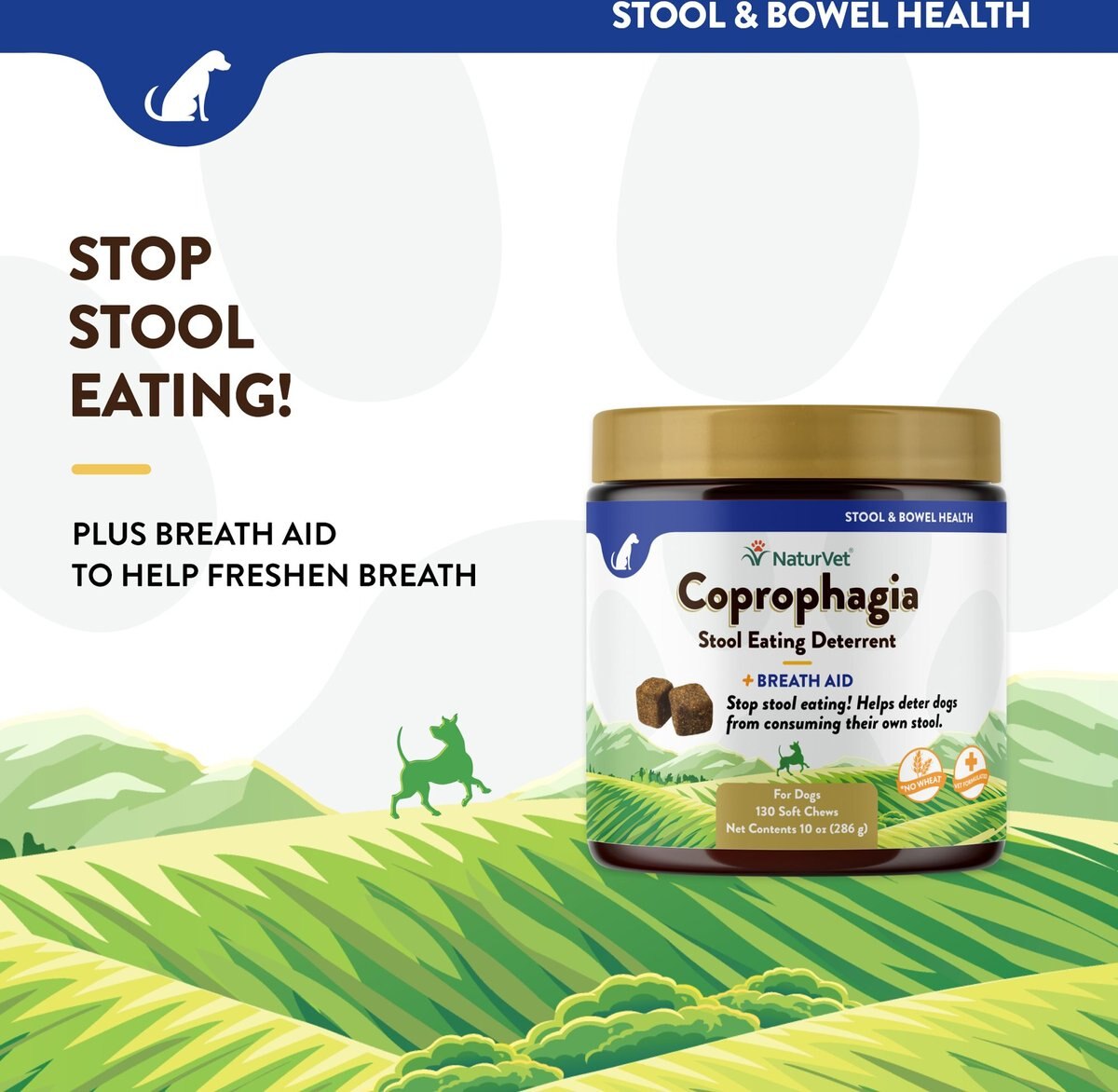 NATURVET Coprophagia Plus Breath Aid Soft Chews Coprophagia Supplement ...