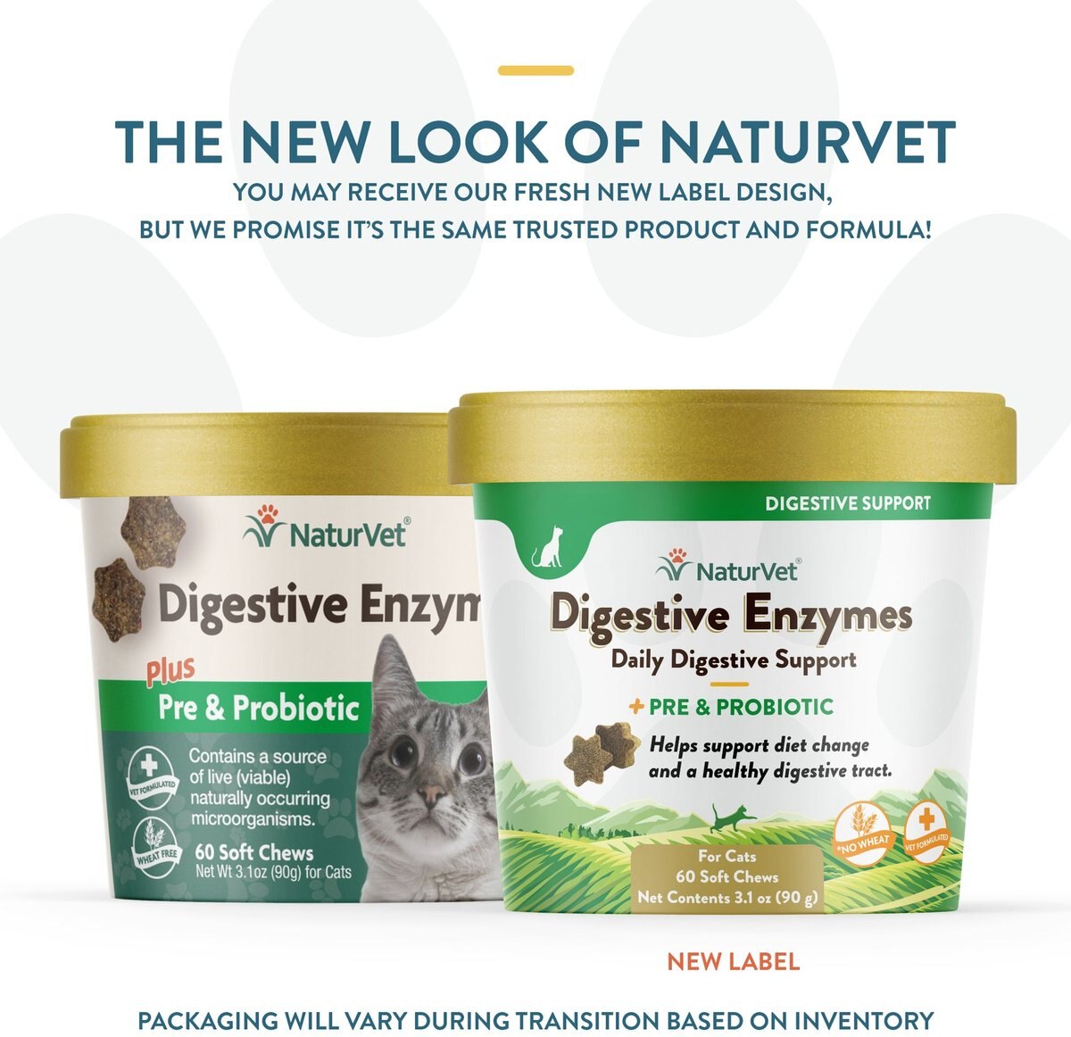 NATURVET Digestive Enzymes Plus Probiotic Soft Chews Digestive ...
