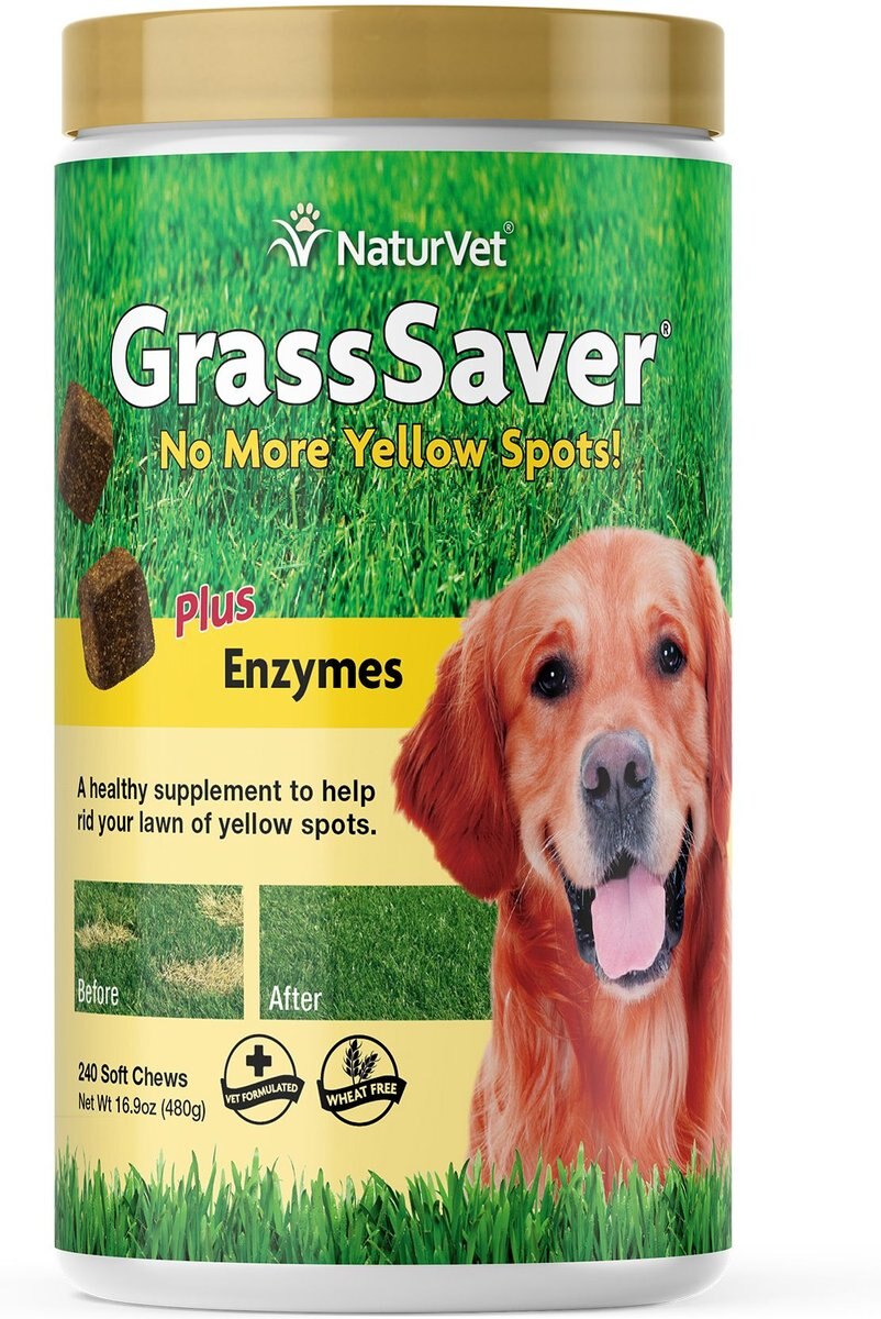 NATURVET GrassSaver Plus Enzymes Soft Chews Urinary & Lawn Protection ...