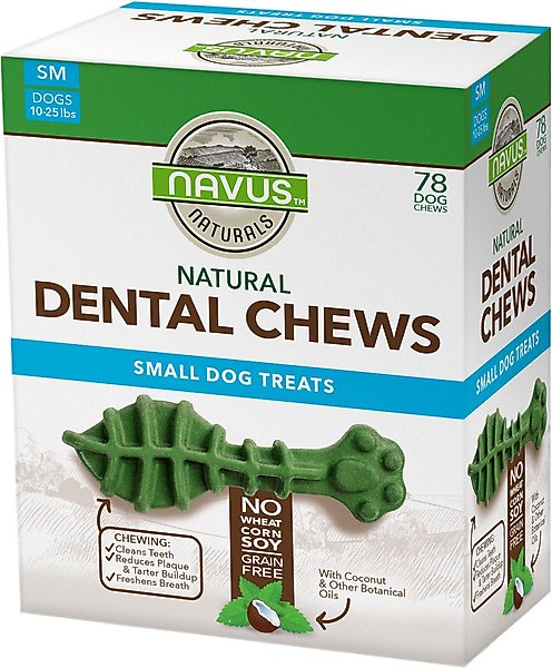 NAVUS NATURALS Mini Mint Dental Dog Treats, 78 count - Chewy.com