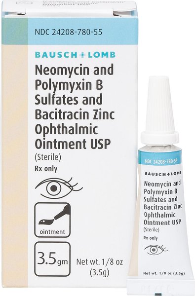 NEO-POLY-BAC (Generic) Ophthalmic Ointment for Dogs, Cats & Horses, 3.5 ...