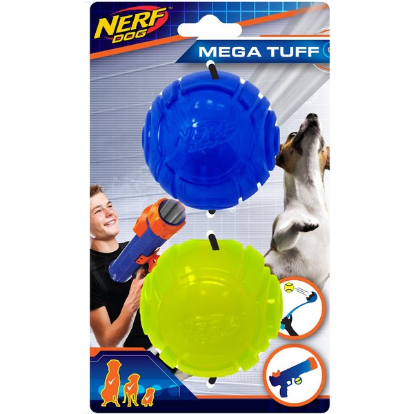 Discontinued - NERF DOG Rubber Sonic Ball Dog Toy, 2.5-in, 2 count ...