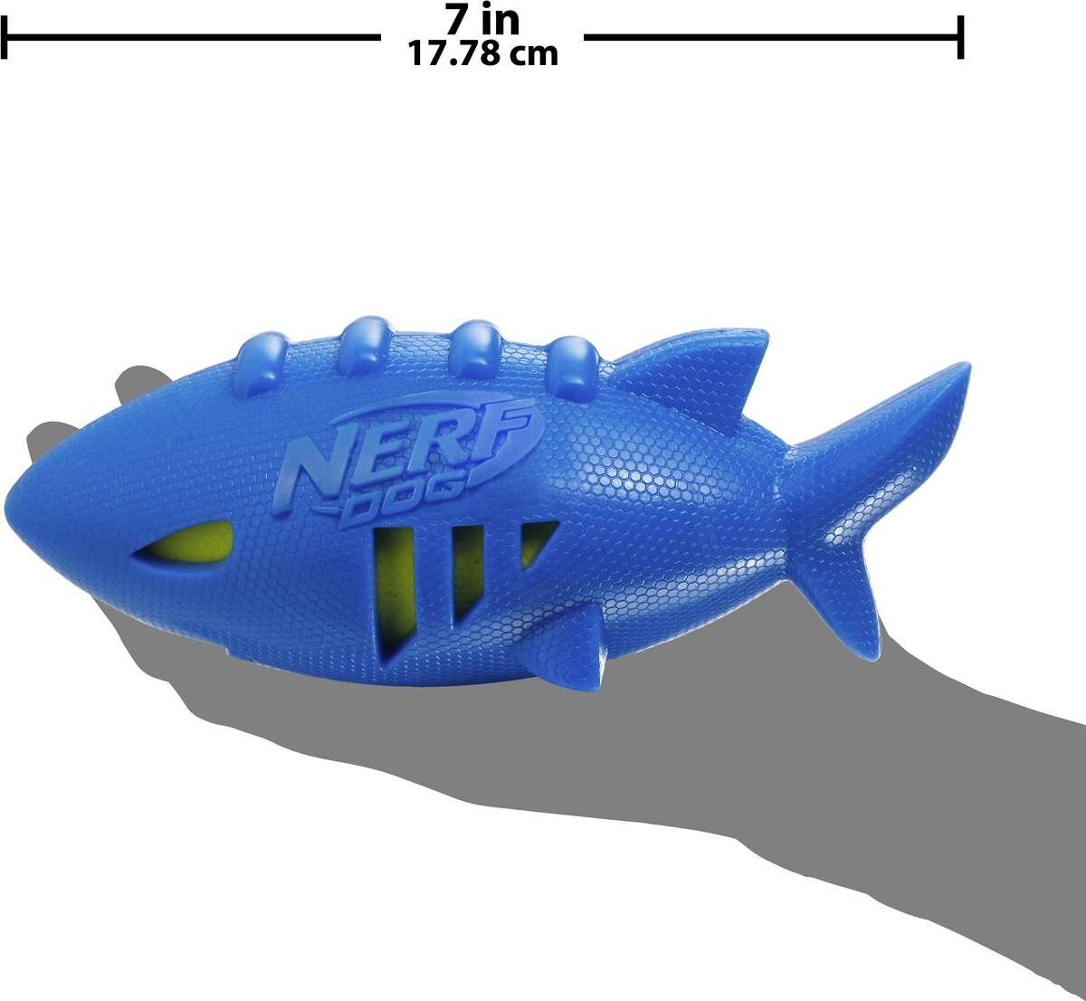 Discontinued - NERF DOG Super Soaker Squeak Shark Dog Toy - Chewy.com