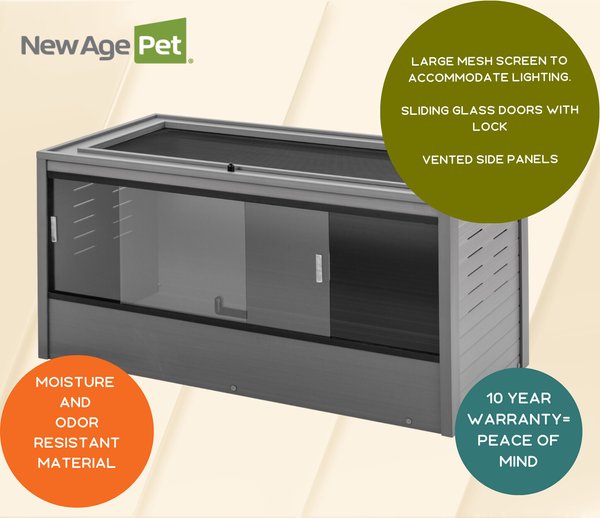 NEW AGE PET ECOFLEX Mojave Reptile Habitat, Grey, 48-in - Chewy.com