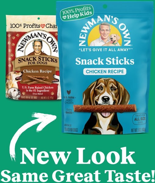 NEWMAN'S OWN Snack Sticks Chicken Recipe Grain-Free Dog Treats, 5-oz ...