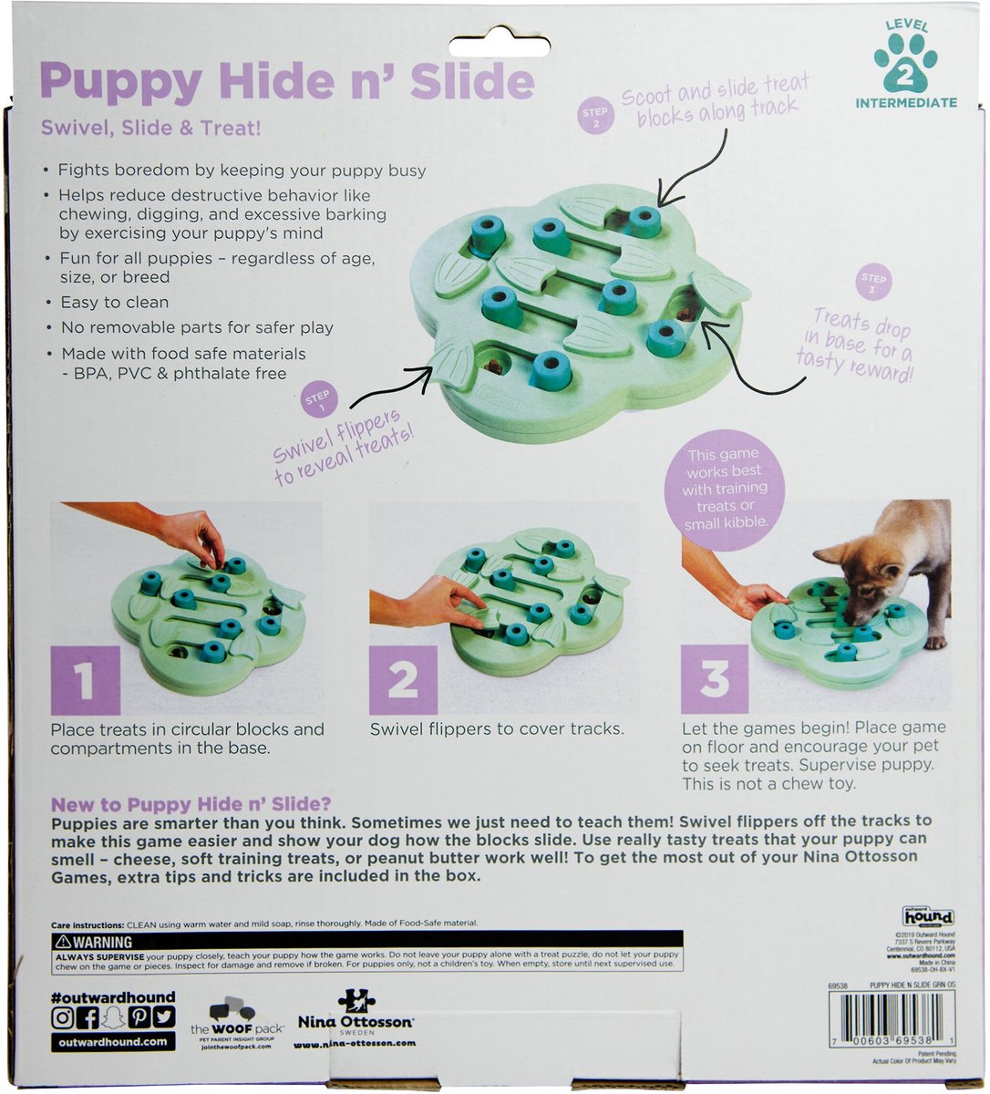 NINA OTTOSSON BY OUTWARD HOUND Dog Hide N Slide Dog Toy, Green - Chewy.com