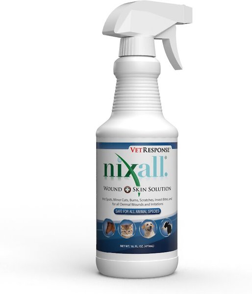 NIXALL VetResponse Wound & Skin Solution for Dogs, Cats & Horses, 16-fl ...