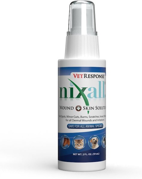 NIXALL VetResponse Wound & Skin Solution for Dogs, Cats & Horses, 2-fl ...