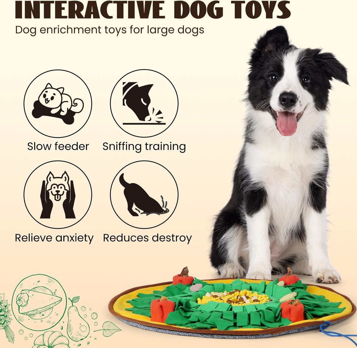 Out of Stock - NOCCIOLA Rosted Veggies Squeaky Interactive Snuffle ...