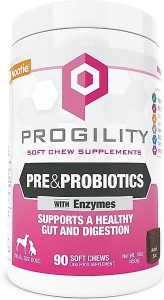 NOOTIE Progility Pre & Probiotics with Enzymes Soft Chew Supplement for ...