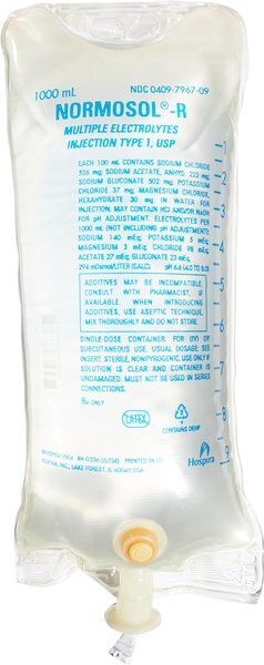 NORMOSOL-R Electrolyte Injection Solution, 1000-mL, bundle of 2 - Easy ...