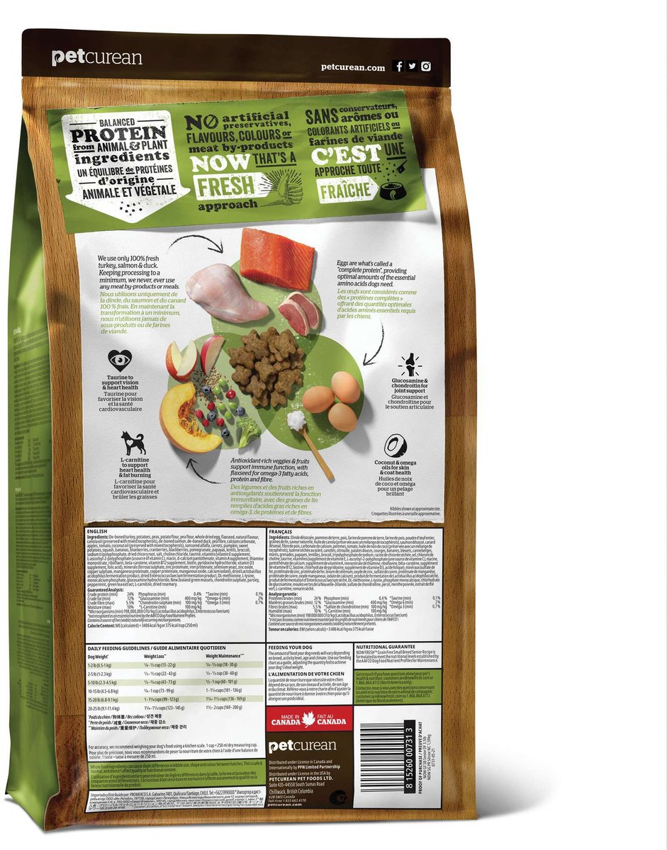 NOW FRESH Grain-Free Small Breed Senior Recipe Dry Dog Food, 22-lb bag ...