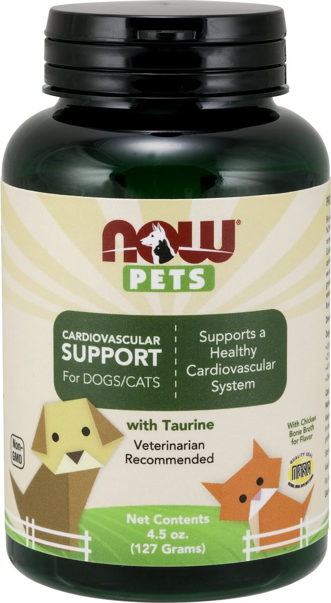 NOW PETS Cardiovascular Support Dog & Cat Supplement, 4.5-fl oz bottle ...