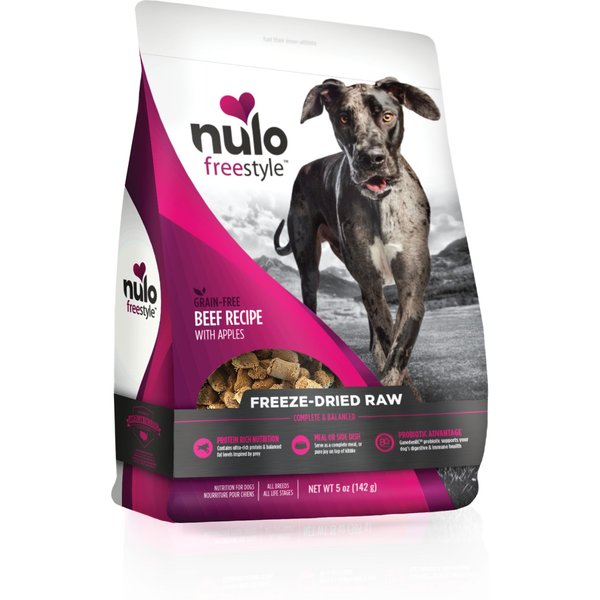 NULO Freestyle Beef Recipe with Apples Grain-Free Freeze-Dried Raw Dog ...
