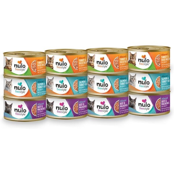 NULO FreeStyle Cat & Kitten Grain-Free Pate Variety Pack Cat Food, 2.8 ...