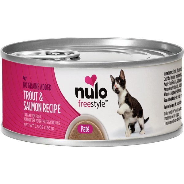 NULO Freestyle Trout & Salmon Recipe Grain-Free Canned Cat & Kitten ...