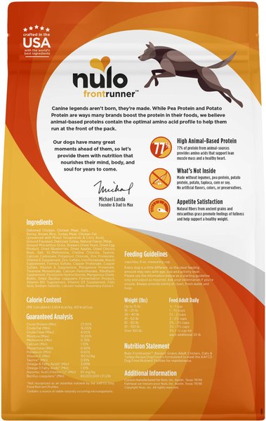 NULO Frontrunner Ancient Grains Chicken, Oats, & Turkey Recipe High ...