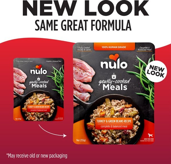 NULO Gently-Cooked Meals Turkey & Green Beans Recipe Wet Dog Food, 9-oz ...