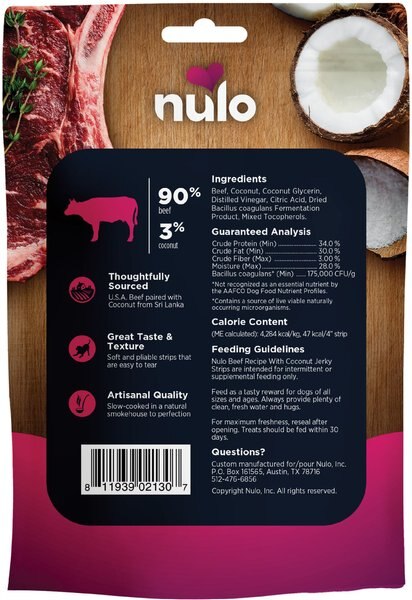 NULO Premium Jerky Strips Dog Treats, Grain-Free High Protein Jerky ...