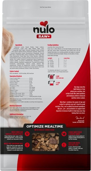 NULO Raw+ Lamb Adult Freeze-Dried Dog Food, 5-lb bag - Chewy.com