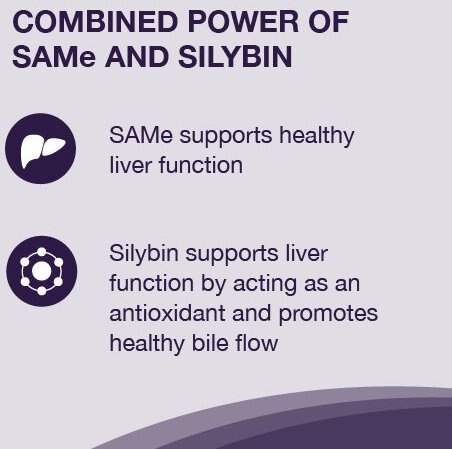 NUTRAMAX Denamarin with S-Adenosylmethionine & Silybin Tablets Liver ...