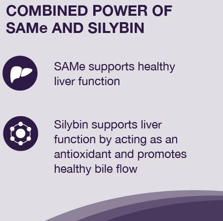 NUTRAMAX Denamarin with S-Adenosylmethionine & Silybin Tablets Liver ...