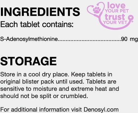 NUTRAMAX Denosyl Tablets Liver & Brain Supplement for Small Dogs & Cats ...