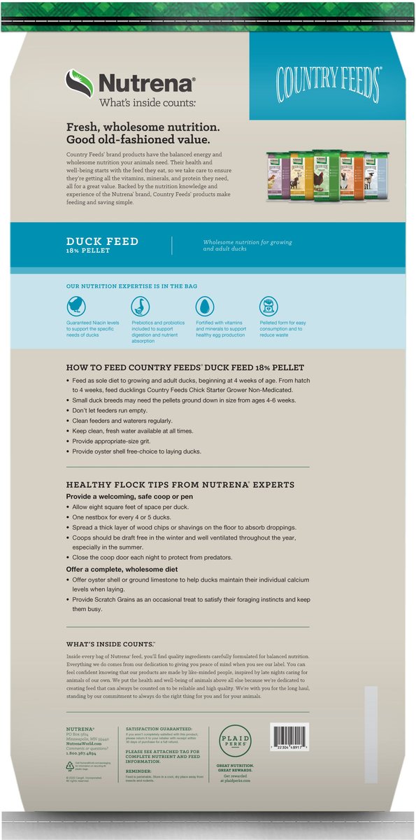 NUTRENA Country Feeds Duck Feed, 50-lb bag - Chewy.com