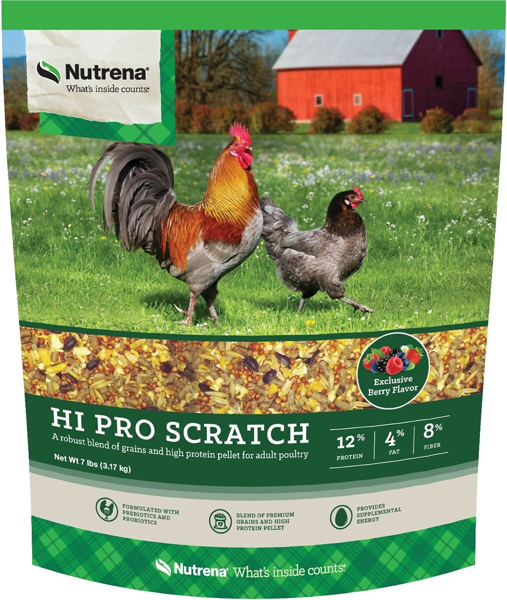 NUTRENA Hi Pro Chicken 12% Protein Scratch Grains & Protein Pellets, 7 ...