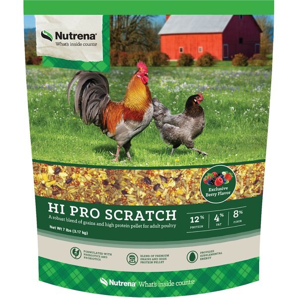 NUTRENA Hi Pro Chicken 12% Protein Scratch Grains & Protein Pellets, 7 ...