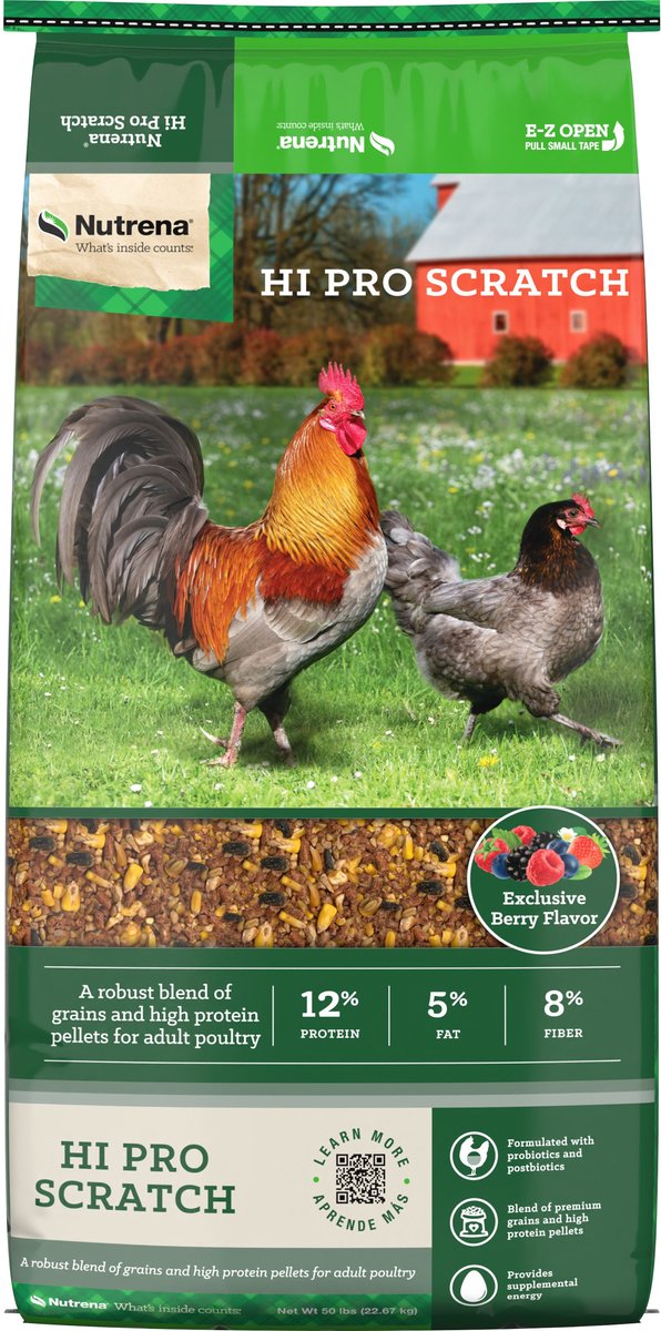 NUTRENA Hi Pro Chicken 12% Protein Scratch Grains & Protein Pellets ...