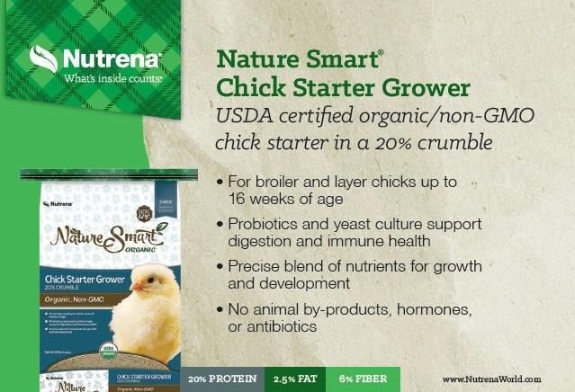 NUTRENA Nature Smart Organic Chick Starter Grower 20% Protein Crumble ...