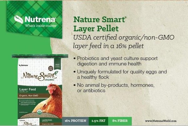 NUTRENA Nature Smart Organic Layer Feed Layer 16% Protein Pellet ...