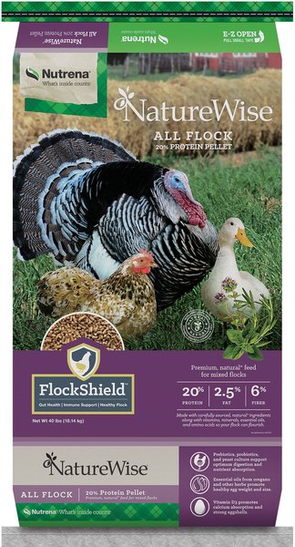 NUTRENA NatureWise All Flock 20% Protein Pellet Chicken Feed, 40-lb bag ...